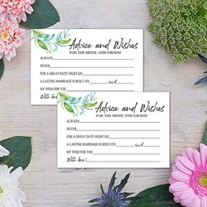 Advice and Wishes Cards for the Bride & Groom, New Mr and Mrs, Newlyweds, Wedding Advice Cards Perfect for Bridal Shower or Wedding, Wedding Guest Book Alternative, Pack of 50 4x6 Inch