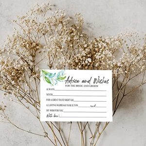 Advice and Wishes Cards for the Bride & Groom, New Mr and Mrs, Newlyweds, Wedding Advice Cards Perfect for Bridal Shower or Wedding, Wedding Guest Book Alternative, Pack of 50 4x6 Inch