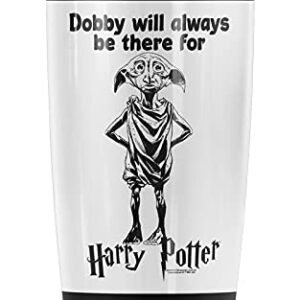 Harry Potter Dobby Will Always Be There Stainless Steel Tumbler 20 oz Coffee Travel Mug/Cup, Vacuum Insulated & Double Wall with Leakproof Sliding Lid | Great for Hot Drinks and Cold Beverages