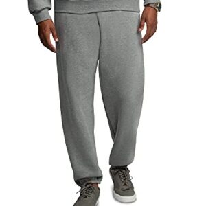 Fruit of the Loom mens Eversoft Fleece & Joggers (Regular Big Man) Sweatpants, Elastic Bottom - Grey Heather, Medium US