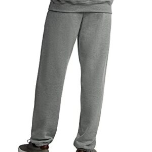 Fruit of the Loom mens Eversoft Fleece & Joggers (Regular Big Man) Sweatpants, Elastic Bottom - Grey Heather, Medium US