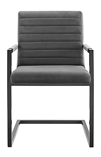 Modway Savoy Performance Velvet Dining Chair Set of 2, Gray