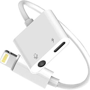 [Apple MFi Certified] Charger Headphones Adapter for iPhone,2 in 1 Belcompany Lightning to 3.5mm Jack Dongle Aux Audio & Charger Splitter Adapter Compatible with iPhone 12/11/XS/XR/X/8/7/iPad/iPod