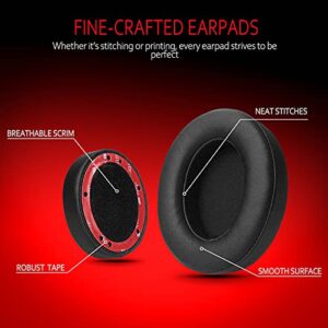 Krone Kalpasmos Studio 3 Replacement Ear Pads, Compatible with Beats Studio 2 & 3 Wired/Wireless/Model B0501/Model B0500 Headphone, Protein Leather & Memory Foam, Black