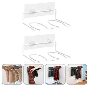 Happyyami 2pcs Boot Rack High Tall Boots Storage Organizer Wall Mounted Shoe Holder Shelf Boot Shapers Support Form Shaping Inserts Boot Butler Standing Boot Rack