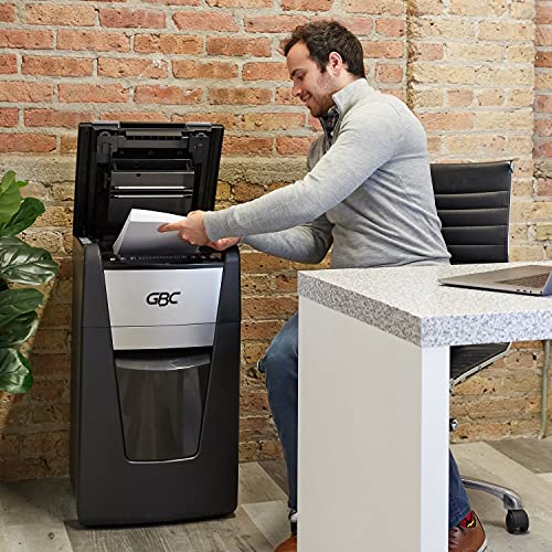 GBC Paper Shredder, Auto Feed+, 300 Sheet Capacity, Super Cross-Cut, Office Shredder, 300X (WSM1757608)