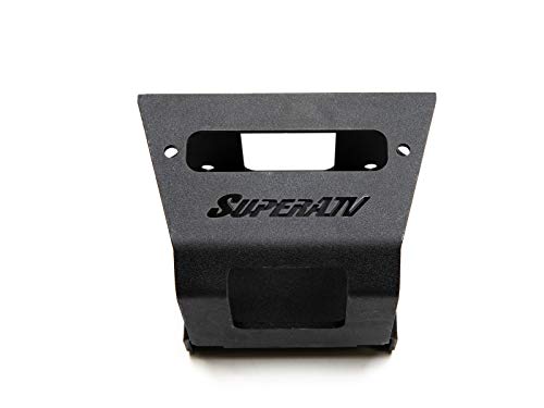 SuperATV Heavy Duty Winch Mounting Plate for Polaris Sportsman/Highlifter/Scrambler/Touring (See Fitment) | 3/16" Steel Plating | UV-Resistant Powder Coating Prevents Corrosion! | No Winch