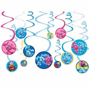 amscan blue's clues hanging swirl decorations, 12 pieces