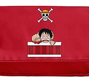 HANDAFA Manga One Piece Pencil Case Anime Sea King Pencil Pouch Holder Large Capacity Pen Case(Red Luffy)