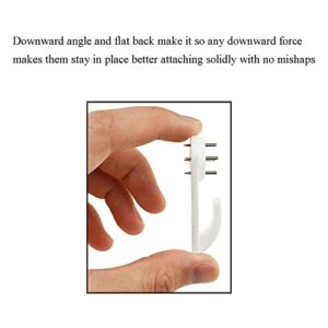 Binzzo 5.1cm Length Hardwall Hanger Non-Mark Instantly Hanging Strong Adhesive Invisible Traceless Nails Hooks Mount Fasteners 10 Pieces for Picture Frames LED Light Apartment Cinder Block Wall