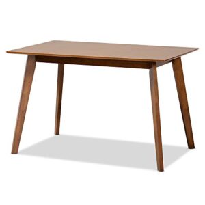 baxton studio maila dining tables, walnut brown