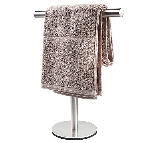 Bathroom Hand Towel Holder Stand，T-Shape Hand Towel Holder Stand SUS304 Stainless Steel for Bathroom，Kitchen or Vanity Countertop