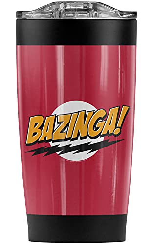 Logovision The Big Bang Theory Bazinga Stainless Steel Tumbler 20 oz Coffee Travel Mug/Cup, Vacuum Insulated & Double Wall with Leakproof Sliding Lid | Great for Hot Drinks and Cold Beverages