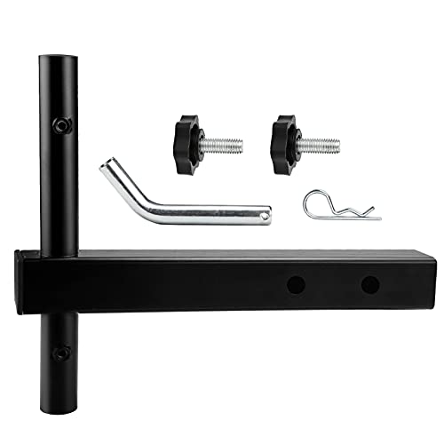 Hitch Mount Flagpole Holder, Denforste Flagpole Hitch Flag Pole with Anti-Wobble Screws, Flag Hitch Mount Universal for 2 inches Receiver, for Jeep, SUV, RV, Pickup, Truck, Camper, Trailer