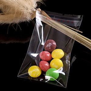 3x4 cellophane bags 1000pcs Clear Self Adhesive Cello Bags 1mil Resealable OPP Poly bags for Jewelry Earrings Candies Bakery Candle Soap Cookie (4 Sizes to Choose from)