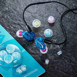 SpinFit CP100 Plus for IEM - M - Medical Grade Silicone Patented Eartips, Secure Fit and Supreme Comfort, Reduce Allergic Reaction, One Set Fits Normal and Thin Nozzles(2 Pairs)(with Inserts)