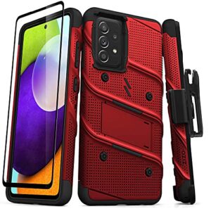 zizo bolt series galaxy a52 5g case red & black