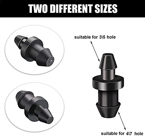 60 Pieces Drip Irrigation 1/4" Barbed Tubing End Plugs,Barbed Connectors End Cap for Drip or Sprinkler Systems