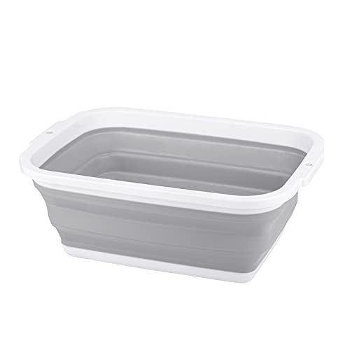 Collapsible Sink with 2.25 Gal / 8.5L, Foldable Dish Tub for Washing Dishes, Camping, Hiking and Home, Portable Washing Basin