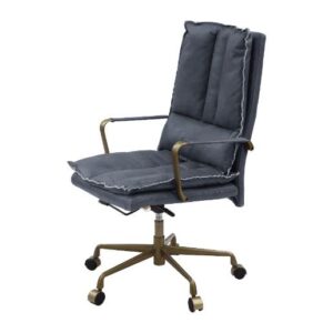 Acme Furniture Tinzud Office Chair, Gray Leather