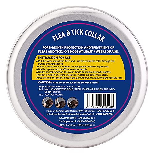 BUDOCI Pet Flea Collar Small Size Flea and Tick Prevention for Cats, 4 Pack Flea and Tick Collar for Cats, 38cm/15 inch, 8 Month Protection…