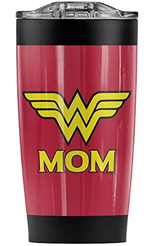 Logovision DC Comics Wonder Woman Mom Stainless Steel Tumbler 20 oz Coffee Travel Mug/Cup, Vacuum Insulated & Double Wall with Leakproof Sliding Lid | Great for Hot Drinks and Cold Beverages…