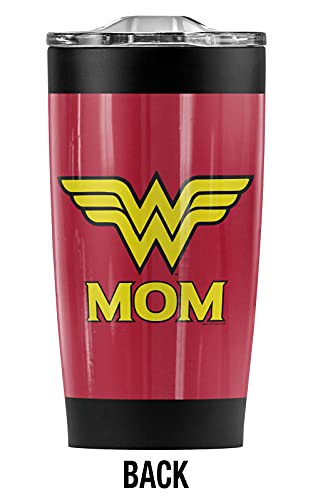 Logovision DC Comics Wonder Woman Mom Stainless Steel Tumbler 20 oz Coffee Travel Mug/Cup, Vacuum Insulated & Double Wall with Leakproof Sliding Lid | Great for Hot Drinks and Cold Beverages…