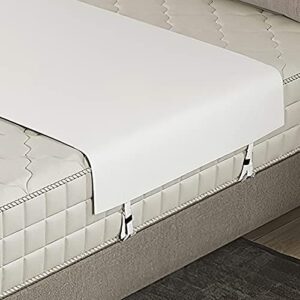 BVSDF Home Bed Bridge, Split Bed Connector Mattress Gap Filler Mattress Connector with Strap Bed Bridge Bed Gap Filler to Make Twin Beds Into King for Guests Stayovers (White)