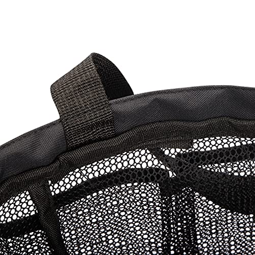 HAOGUAGUA Mesh Shower Caddy Tote Bag 8 Pockets, Hanging Portable Toiletry Bag for Men and Women, College Dorm Essentials Quick Dry Bath Organizer for College Dorms, Gym, Camp (Black)