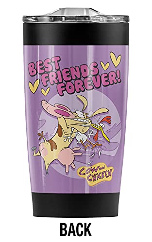 Logovision Cow and Chicken Best Friends Stainless Steel Tumbler 20 oz Coffee Travel Mug/Cup, Vacuum Insulated & Double Wall with Leakproof Sliding Lid | Great for Hot Drinks and Cold Beverages