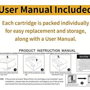 Compatible Kodak 10XL 10B 10C Combo Ink Cartridge Replacement for Kodak Easyshare 5100 5300 5500 ESP3250 ESP5250 ESP3 ESP5 ESP7 ESP9 Hero 7.1 9.1 Printers (5BK, 3C)