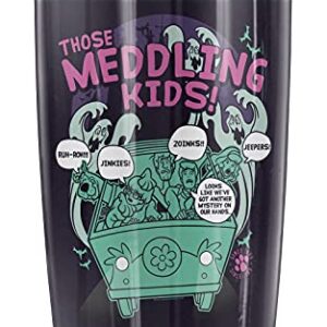 Logovision Scooby-Doo Meddling Since 1969 Stainless Steel Tumbler 20 oz Coffee Travel Mug/Cup, Vacuum Insulated & Double Wall with Leakproof Sliding Lid | Great for Hot Drinks and Cold Beverages