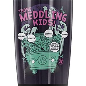 Logovision Scooby-Doo Meddling Since 1969 Stainless Steel Tumbler 20 oz Coffee Travel Mug/Cup, Vacuum Insulated & Double Wall with Leakproof Sliding Lid | Great for Hot Drinks and Cold Beverages