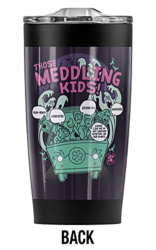 Logovision Scooby-Doo Meddling Since 1969 Stainless Steel Tumbler 20 oz Coffee Travel Mug/Cup, Vacuum Insulated & Double Wall with Leakproof Sliding Lid | Great for Hot Drinks and Cold Beverages