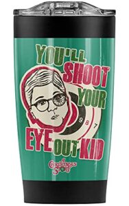 logovision a christmas story out kid stainless steel tumbler 20 oz coffee travel mug/cup, vacuum insulated & double wall with leakproof sliding lid | great for hot drinks and cold beverages