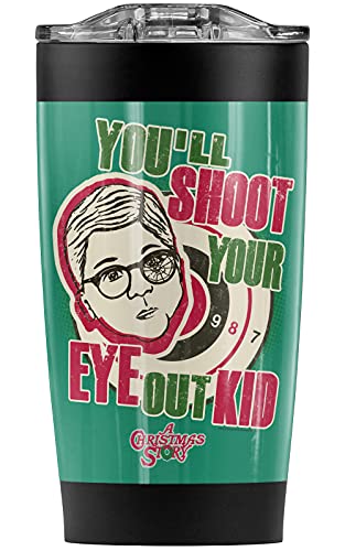 Logovision A Christmas Story Out Kid Stainless Steel Tumbler 20 oz Coffee Travel Mug/Cup, Vacuum Insulated & Double Wall with Leakproof Sliding Lid | Great for Hot Drinks and Cold Beverages