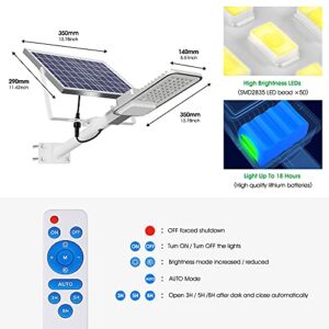 Bryopath Solar Street Lights, Solar Parking Lot Lights 300W, 12000LM LED Street Security Light with Remote Control Waterproof, Dusk to Dawn Outdoor Lighting for Garage, Yard, Playground, Farm, Barn