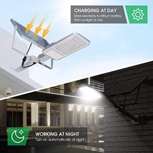 Bryopath Solar Street Lights, Solar Parking Lot Lights 300W, 12000LM LED Street Security Light with Remote Control Waterproof, Dusk to Dawn Outdoor Lighting for Garage, Yard, Playground, Farm, Barn