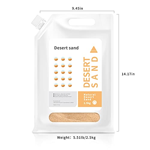 BUCATSTATE Hamster Bath Sand Dust Free, 5.5lb/2.5kg Desert Sand Bath or Potty Litter Sand for Chinchillas Gerbil Mice Degu Reptiles and Other Small Animals