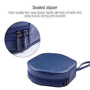 PERFECTSIGHT Smart Case Compatible for AirPods Max, PU Leather Travel Carrying Case for Headphones with Staying Power Sleep Mode, Waterproof Storage Bag for AirPods Max Accessories (Navy Blue)