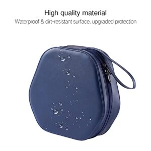 PERFECTSIGHT Smart Case Compatible for AirPods Max, PU Leather Travel Carrying Case for Headphones with Staying Power Sleep Mode, Waterproof Storage Bag for AirPods Max Accessories (Navy Blue)