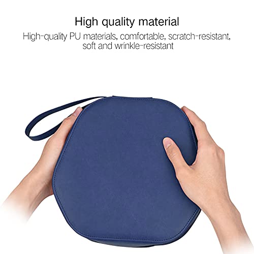 PERFECTSIGHT Smart Case Compatible for AirPods Max, PU Leather Travel Carrying Case for Headphones with Staying Power Sleep Mode, Waterproof Storage Bag for AirPods Max Accessories (Navy Blue)