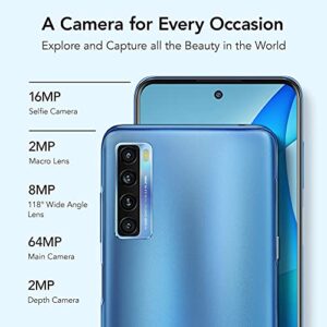 TCL 20S Unlocked Android Smartphone with 6.67” Dotch FHD+ Display, 64MP Quad Rear Camera System, 128GB+4GB RAM, 5000mAh Battery with Fast Charging, North Star Blue