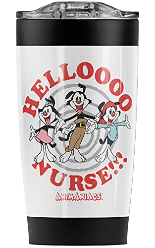 Logovision Animaniacs Hello Nurse Stainless Steel Tumbler 20 oz Coffee Travel Mug/Cup, Vacuum Insulated & Double Wall with Leakproof Sliding Lid | Great for Hot Drinks and Cold Beverages