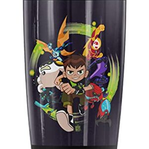 Logovision Ben 10 Hero Charge Stainless Steel Tumbler 20 oz Coffee Travel Mug/Cup, Vacuum Insulated & Double Wall with Leakproof Sliding Lid | Great for Hot Drinks and Cold Beverages