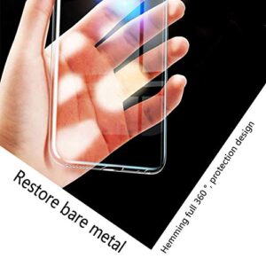 Phone Case for ZTE Blade X1 5G (6.5"), with [1 x Tempered Glass Protective Film], KJYF Clear Soft TPU Shell Ultra-Thin [Anti-Scratch] [Anti-Yellow] Case for ZTE Blade X1 5G - Transparent