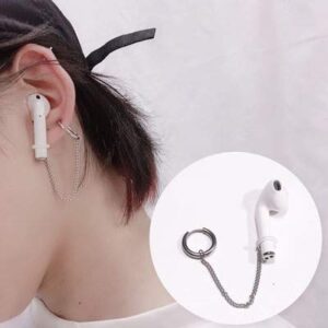 1 Pair (Need Ear Hole) Anti Lost Earring Strap Bluetooth Earphone Holders Accessories Unisex Anti-lost Earring Clip For AirPods Pro Earhooks-Style 6#