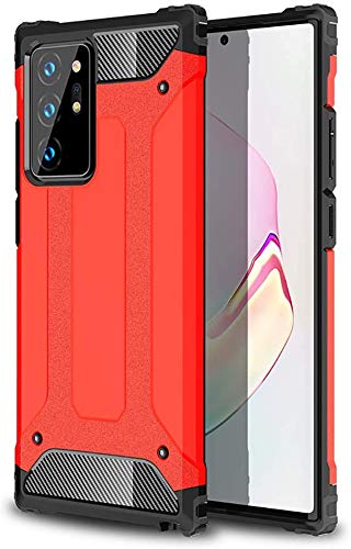 Lapinette Case with Samsung Galaxy Note 20 Ultra Shockproof - Case Galaxy Note 20 Ultra Heavy Duty - Armour Hybrid Protective Samsung Galaxy Note 20 Ultra Cover Double Layer Model Armor Red