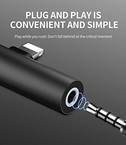 Headphone Adapter Compatible for Lightning to 3.5mm AUX Audio Jack and Charger Dongle Earphone Splitter Compatible for iPhone 11 12 xr x 8Plus for Ipad Air Converter power charging connector for Apple