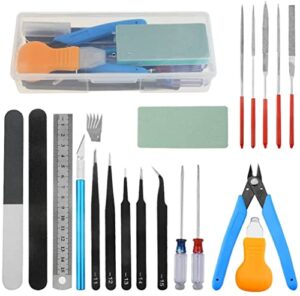 xinmeiwen 24pcs gundam model tools kit hobby building tools modeler basic tools craft set for car model building repairing and fixing